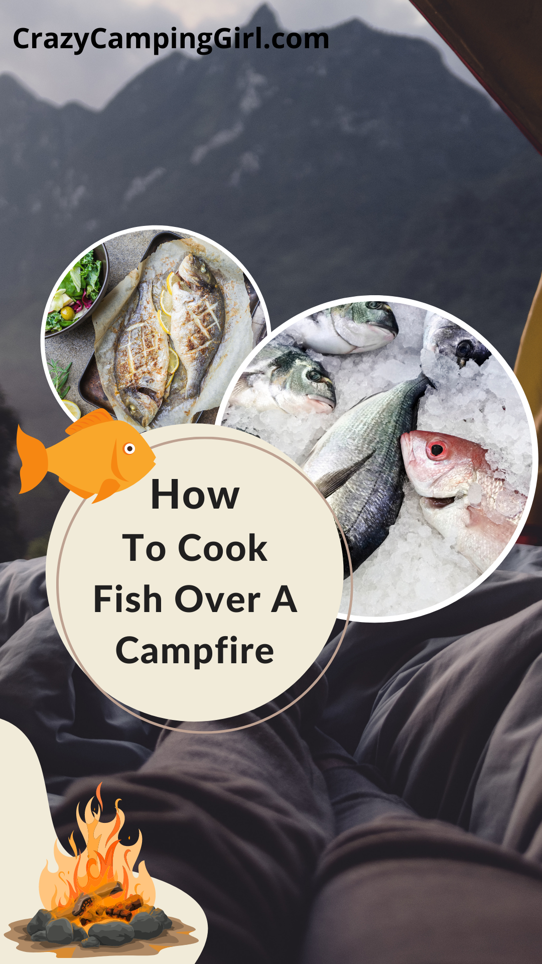 Learn How to Cook Fish Over Campfire - Crazy Camping Girl